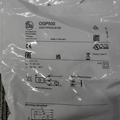 配件IFM易福门OGP500OGP280OGH200OGH500OGT500OGT100议价