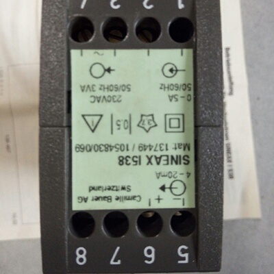 配件原装SINEAX15381A5A交流电流变送器I538正品全新非现货议价