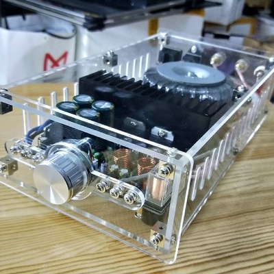 TDA7293功放机HIFI2.0音响透明亚克力机箱环牛LM3886功放板LM1875