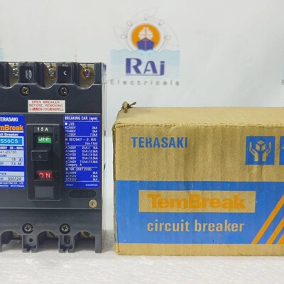 TERASAKI TEMBREAK XS50CS 3POLE 15A CIRCUIT BREAKER MCCB 7.5k