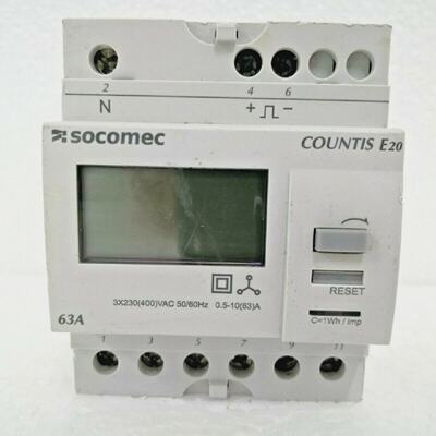 Socomec Countis E20 Three Phase Direct Energy Meter up to 63