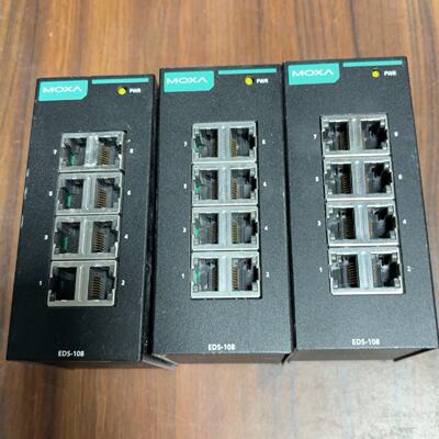 摩莎MOXA百兆工业级交换器EDS108实物拍摄成色，议价商品