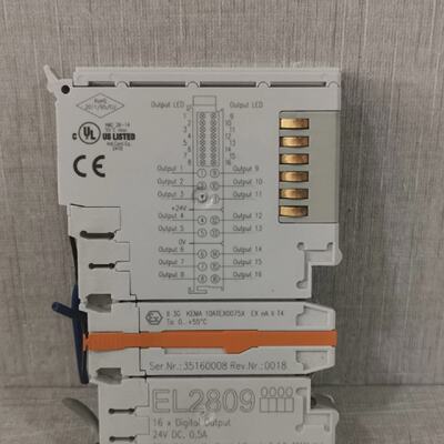 1 LOT 4 PCS. BECKOFF EL2809 16CHANNEL DIGITAL OUTPUT TERMINA