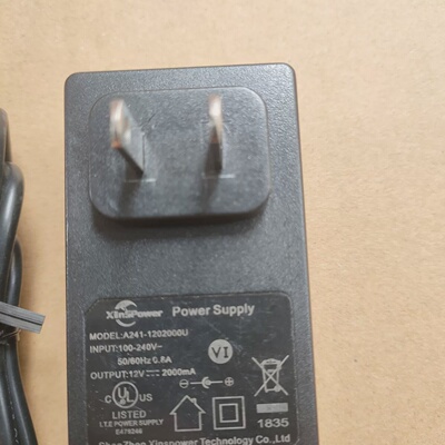 原装XinSPower新斯宝A241-1202000U12V2000MA电源适配器插头细小