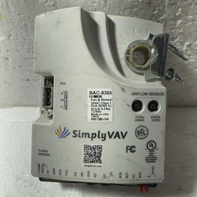 Simple VAV BAC8205 Ventilador Y Recarga 24VAC HECHO EN EE. U