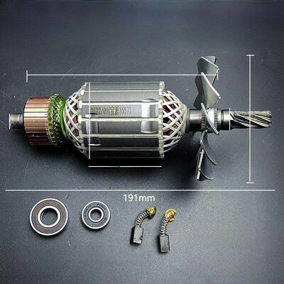 适配芝浦宝源3557 355-8-9 3556A钢材机型材切割机转子电机配件