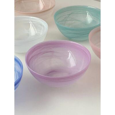 韩国Alabaster 幻彩云雾玻璃甜品碗沙拉碗面碗早餐酸奶麦片碗家用