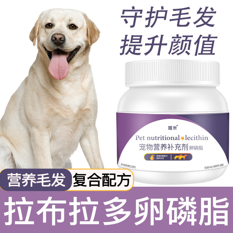 拉布拉多专用卵磷脂狗狗幼犬成犬鱼油爆毛粉海藻粉宠物软磷脂营养