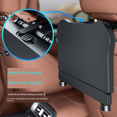 车载桌叠板多功能汽车椅背后排可调节笔本电47520脑折写记作业大