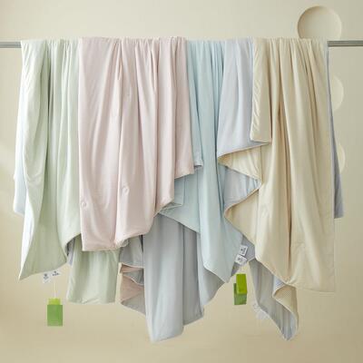 TM家居空调被夏被可水洗凉感丝针织盖被盖毯A类亲肤单双人儿童被