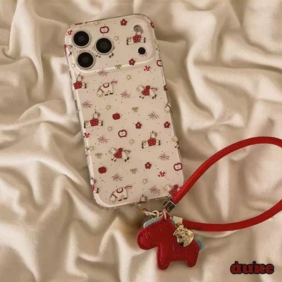 邦奥鸣红色马适用于OPPOfindx9手机壳x8x7/x6新款Reno15/14pro/13保护套R17/15女k12s/11/10XA6A5pro/a35白底