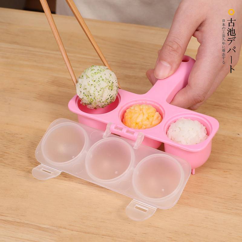 日本KOKUBO宝宝饭团模具米饭摇摇乐diy手摇做儿童辅食器丸子工具