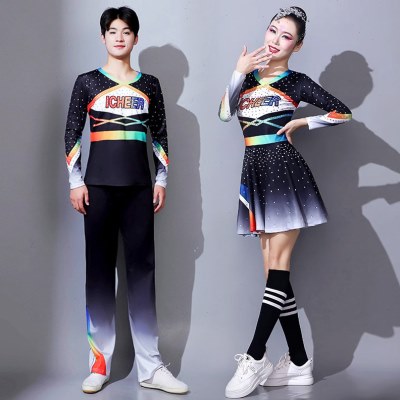 专业啦啦操比赛服装女健美操团体艺术体操竞技服儿童拉拉队演出服