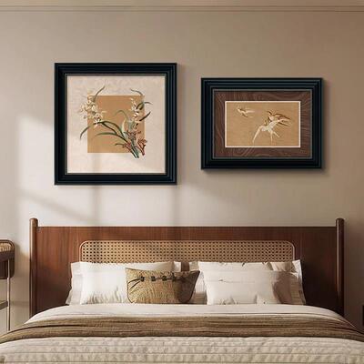 法式中奢古风卧室床头装饰壁复画古主FDY4242卧房间挂画客厅画轻