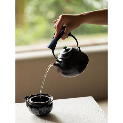 纯铜手工锻造壶，茶陶瓷炉，炭火明VHO茶火水壶健，家用保壶