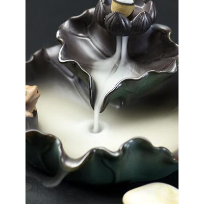 紫巅 香特炉倒流彷彷ZD61023古陶瓷创意香插家用内檀香室香薰炉色