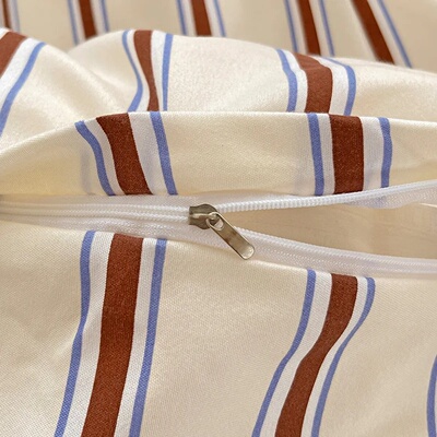 INS Stripe Series Printed Soft Bedding Set Duvet Cover Bedc