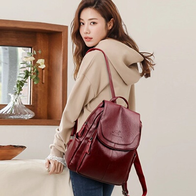 Ladies Bookbag Rucksack Women Large Capacity Backpack Purse