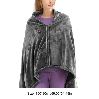 New USB Electric Heated Blanket 3 Heating Levels Fleece Hea