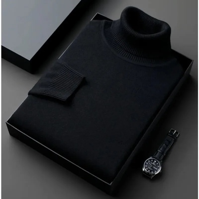 Sweatwear Mens Anti-pilling High Quality Knitted Turtleneck
