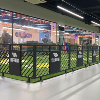 健身房私教区铁艺围栏护栏隔断工业风餐厅酒吧卡丁车间装饰屏风