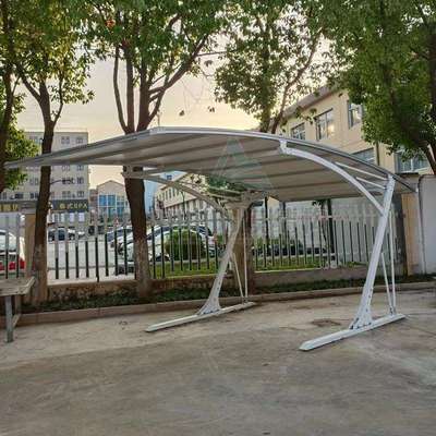 铝合金停车棚组装式简易防晒防雨遮阳雨棚户外张拉膜钢结构汽车棚