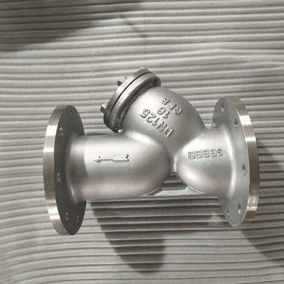 304不锈钢法兰Y型管道过滤器