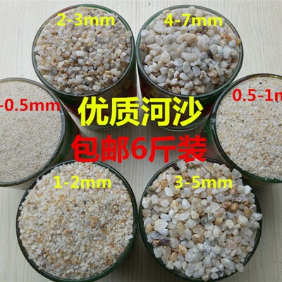 天然粗河沙粗砂多肉铺面石头粗沙子颗粒种植花用河砂土鱼缸底沙石