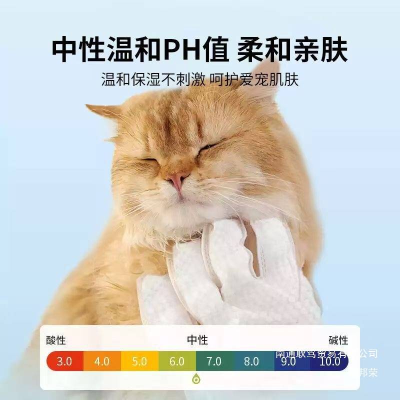 宠物清洁免洗手套新一次性幼年猫狗犬排污柔顺号免吹干湿巾