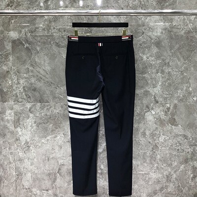 TB经典款直筒西裤青年男女情侣春秋免烫商务四杠休闲职业西装男裤