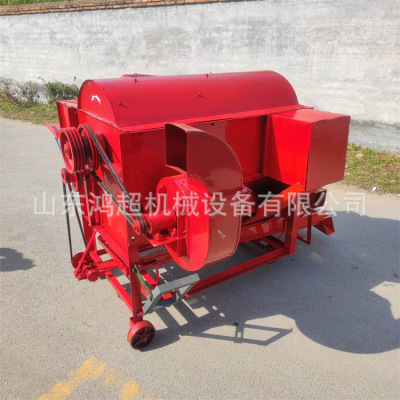 125型柴油打谷机小型水稻脱粒机柴油牵引式打场机