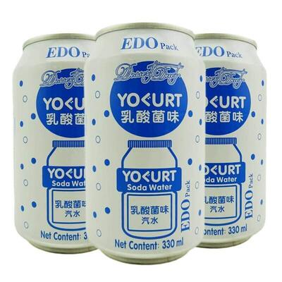 EDOPack饮料乳酸菌味汽水柠檬味波子水汽水330ml碳酸饮料夏季饮品