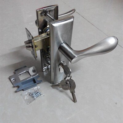 包邮通用型铝合金电脑匙单舌房门执手锁 弹子插芯门锁 孔距13.7cm