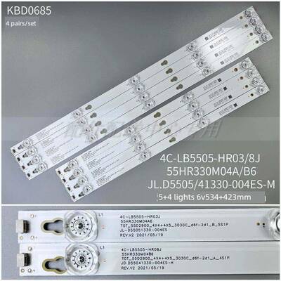 8条*全新 D55A730U L55P2-UDN TOT_55D2900_4X4+4X5_3030C灯条