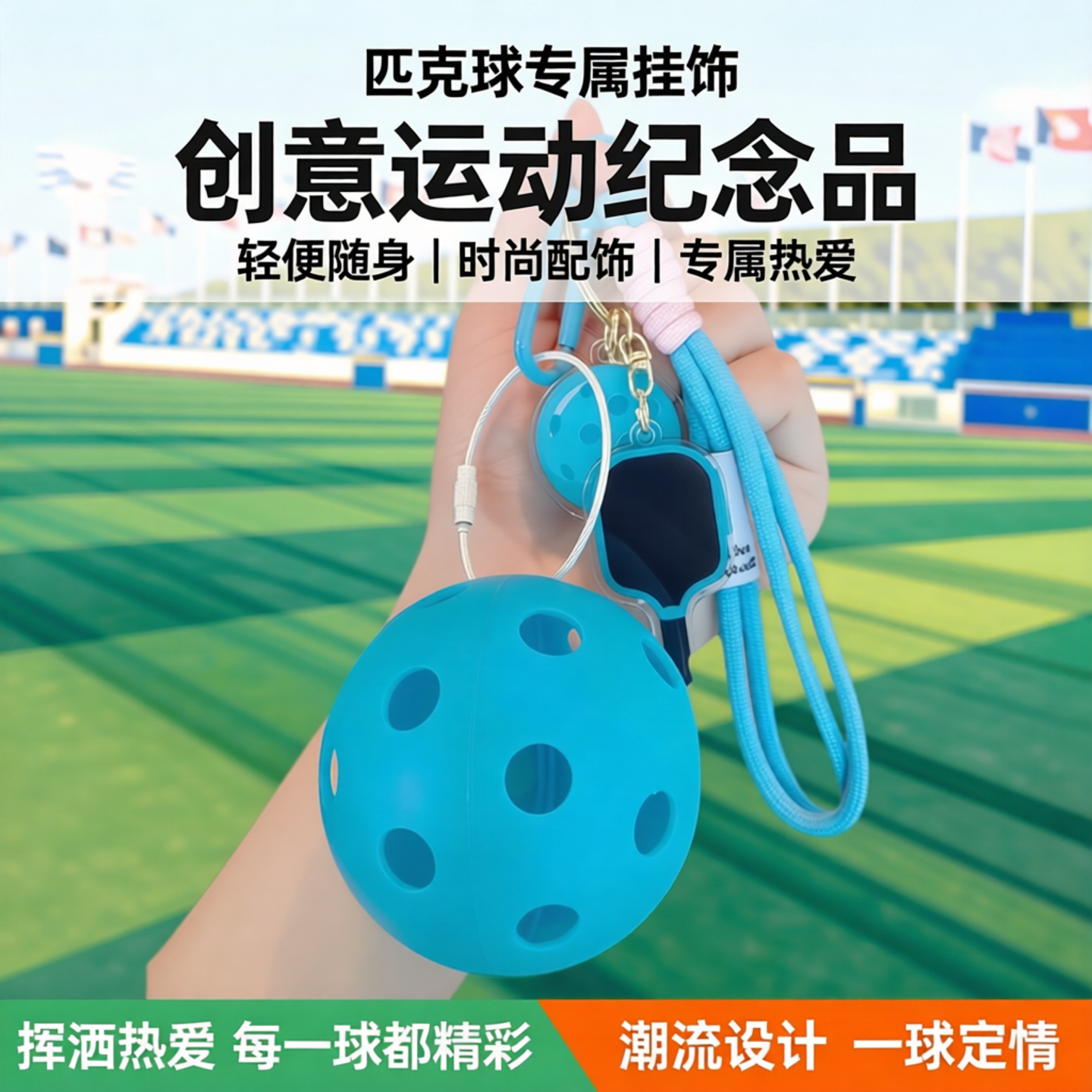 匹克球挂件匹克球挂饰匹克球纪念品匹克球钥匙扣创意挂饰配件礼品