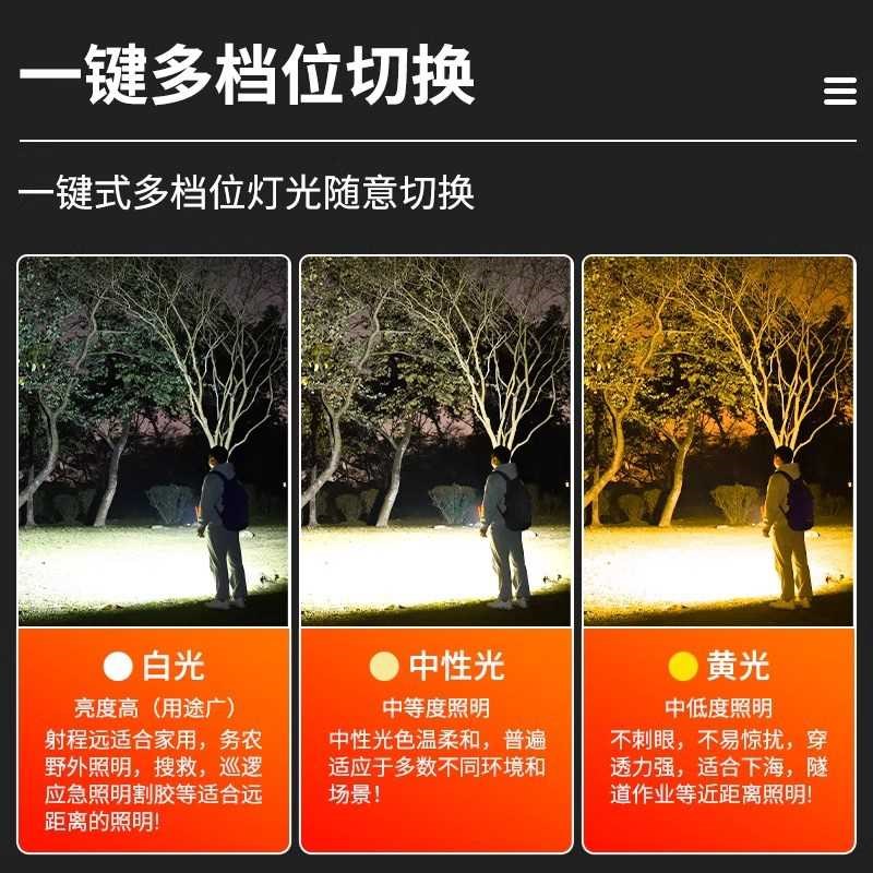 led充电灯停i电照明家用应急灯磁吸移动露营户外摆摊地摊灯夜市灯