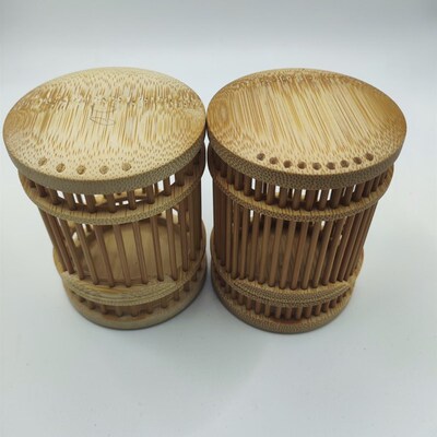 竹子插条蝈蝈笼高款手把件涿州李S师傅纯手工制作