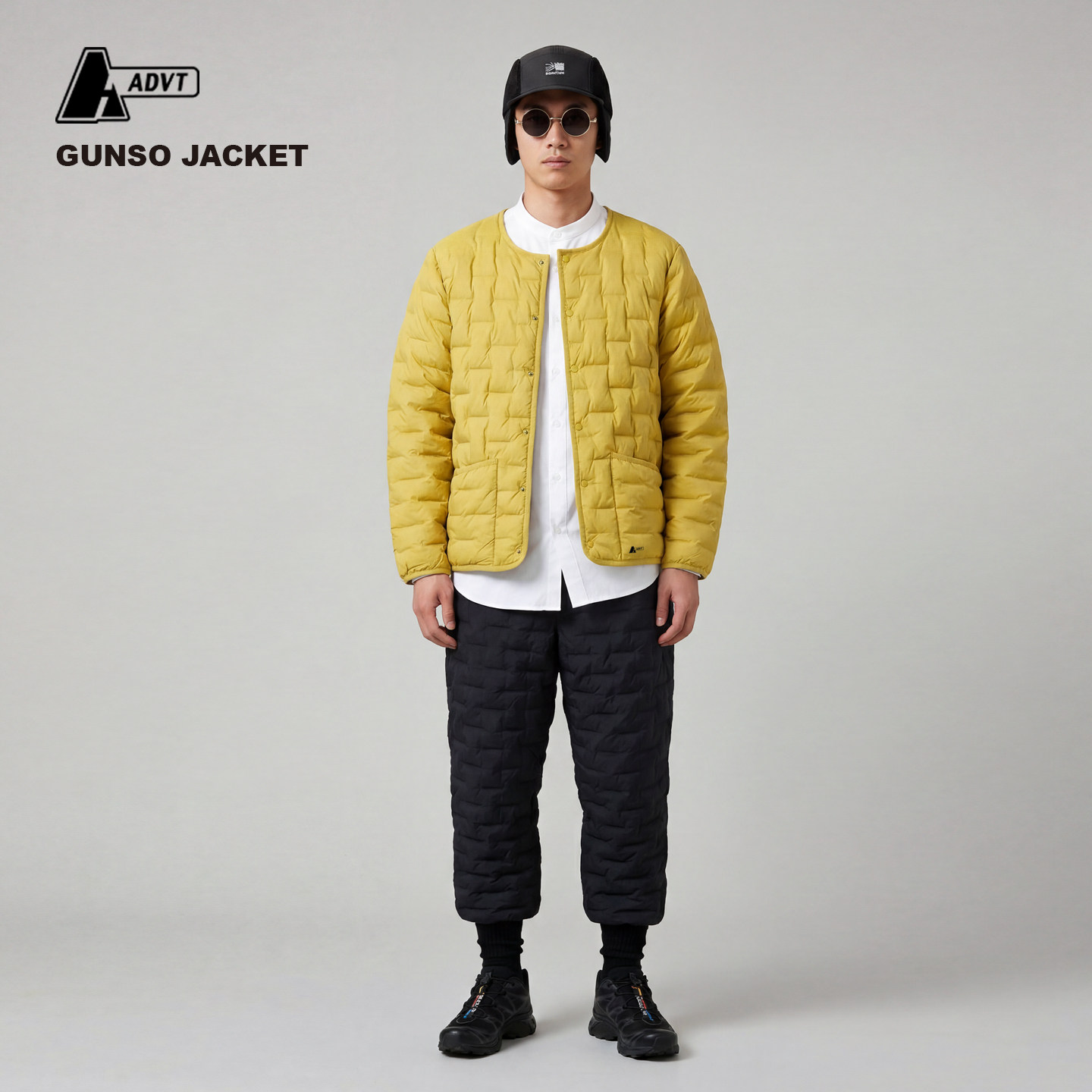 ADVT 轻户外圆领棉服 男女款保暖轻便打底上衣外套波浪纹时尚设计