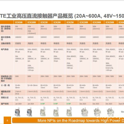 TE/泰科高压直流接触器ECK200HAAPAECK250AAAPAECK250HAAPA
