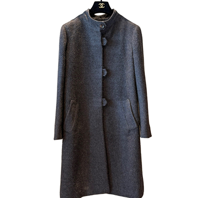 Agnona 意大利产Alpaca大衣40码中古二奢Vintage古着99新-764