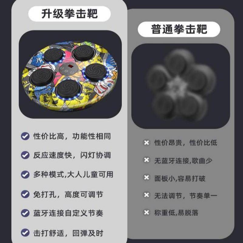 拳击靶散打家用多功能墙上沙袋贴墙挂式训练靶散打音乐拳击靶训练