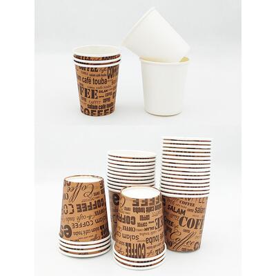 加厚一次性纸杯子130毫升热饮杯150ML中小号纸杯咖啡杯商用喝水杯