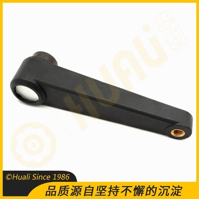 摇手柄 尼龙可折摇手柄 机床转动摇把摇柄黑色塑料圆孔方孔手摇把