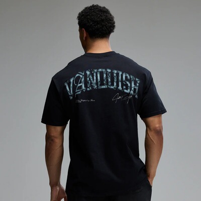 VANQUISH  BETTER健身印花VQ字母圆领短袖男休闲宽松运动潮流t恤