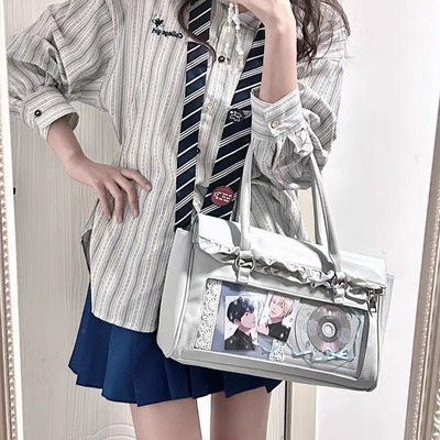 谷世痛包丝带单肩双肩痛包