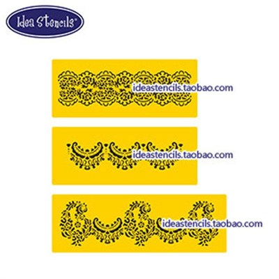 Cake Sides Stencils【3件套】翻糖蛋糕模具组合花纹图案糖粉筛