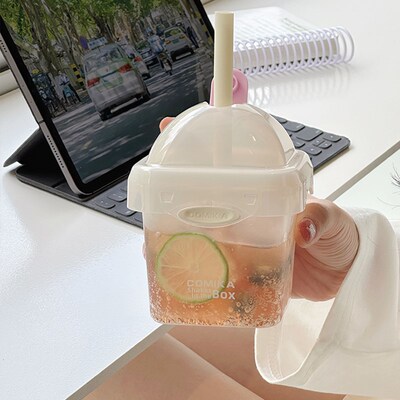 COMIKA口咔吸管奶昔杯蛋糕甜品酸奶牛奶杯便携迷你女生高颜值专用