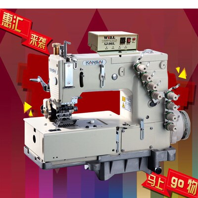 森本多针机 关西裤头车n DLR1508 两头自动跳针裤腰机 森本裤头车