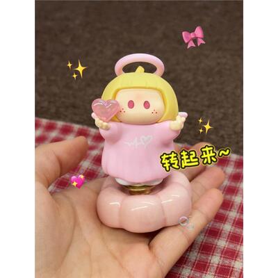 yoyo酱底座旋转盲盒陶瓷转转乐摆件diy工位搭子桌面装饰手办周边