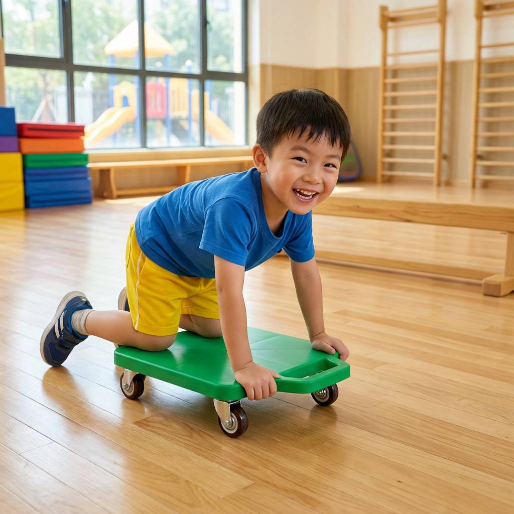 幼儿园大滑板车感统训练器材儿童早教家用教具前庭平衡板户外玩具